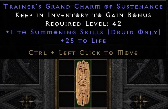 25 Life Druid Summon Skill Grand charm(DSummon GC) for your use. D2R ...