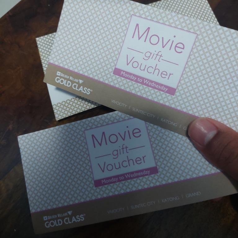 2x Gold class movie voucher mon-thur + 1 Wine&Dine Voucher - CASH ONLY ...