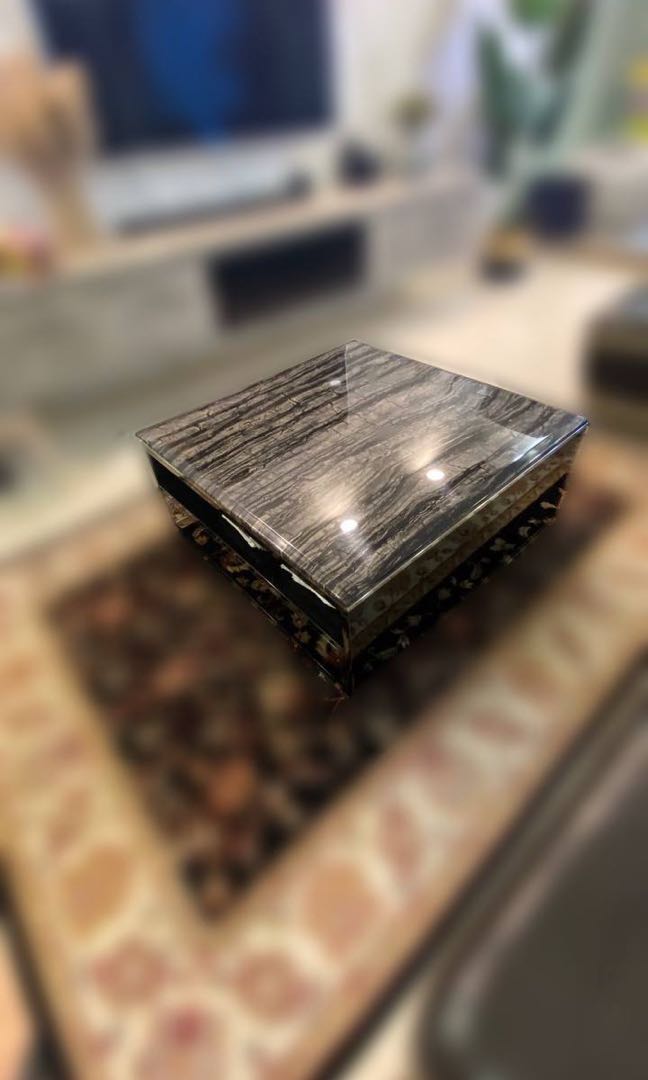 2nd Hand Coffee Table. Granite-looking table top, Furniture & Home ...