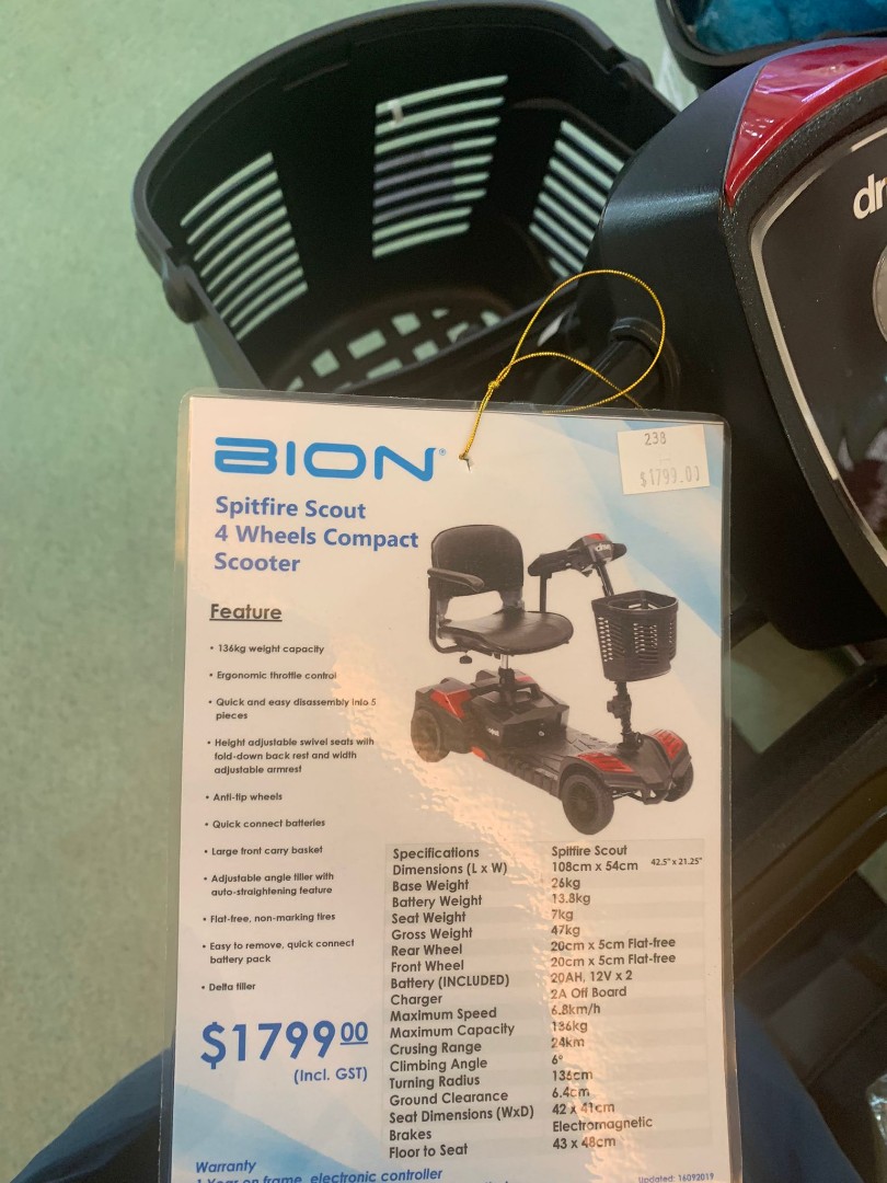 4 wheel motorised mobility e-Scooter / PMD / PMA, Sports Equipment ...