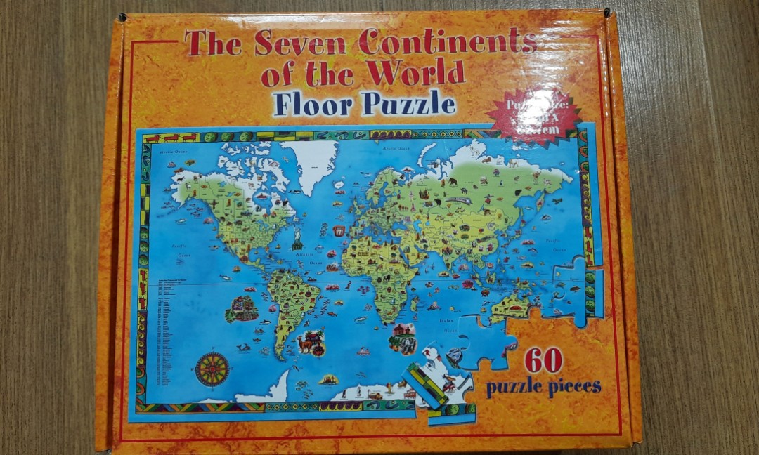 7 continents floor puzzle, Hobbies & Toys, Stationary & Craft, Other ...