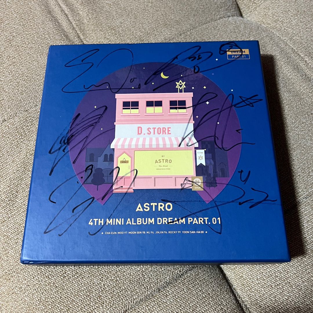 ASTRO Dream Part 01 Signed (Night Ver.) with Eunwoo and Sanha PC ...
