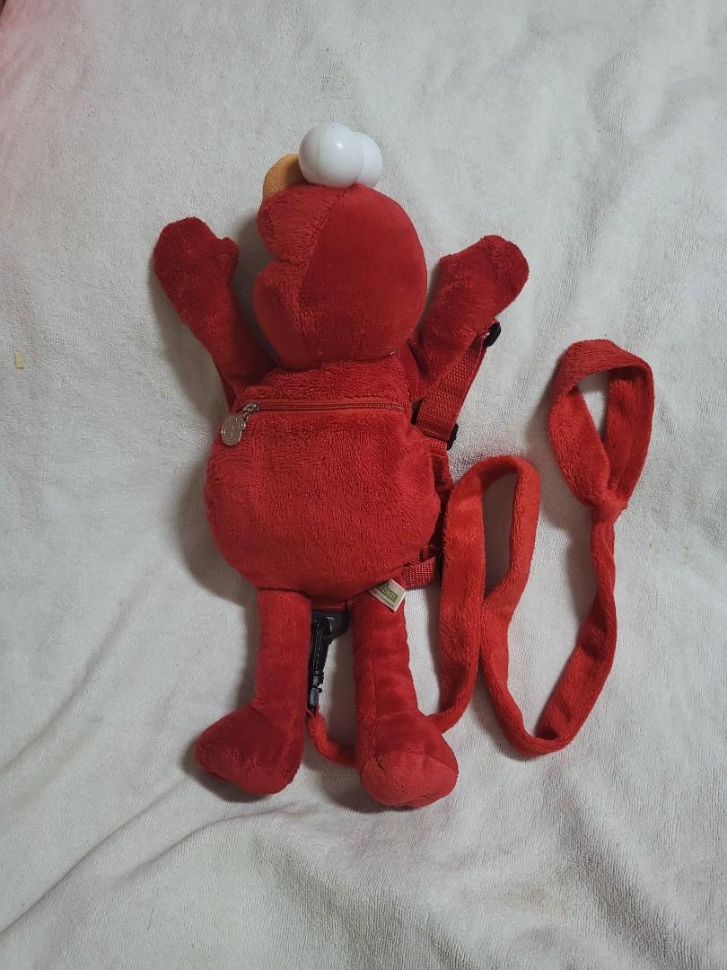 Authentic Sesame Street Elmo 2 in 1 Child Safety Harness Plush Backpack ...