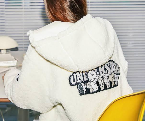 BT21 Official Fleece Jacket, Women's Fashion, Coats, Jackets and ...