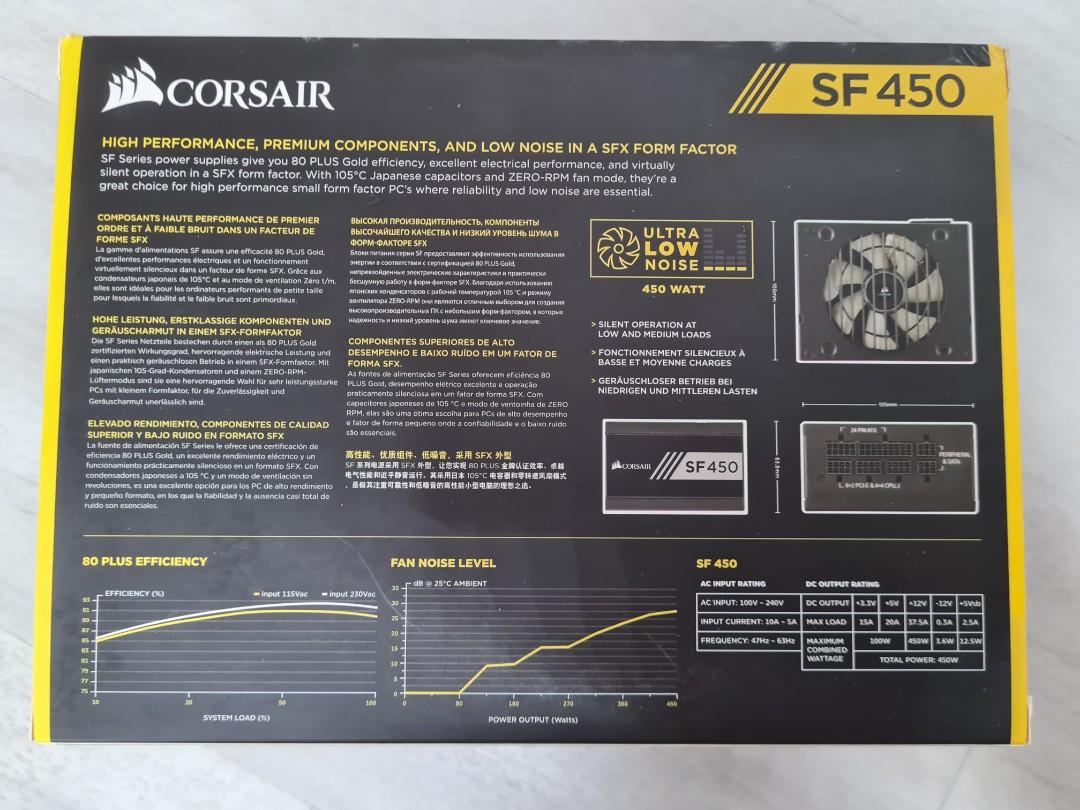 [warranty] Modular, Gold, SFX PSU. Corsair SF450, Computers & Tech ...