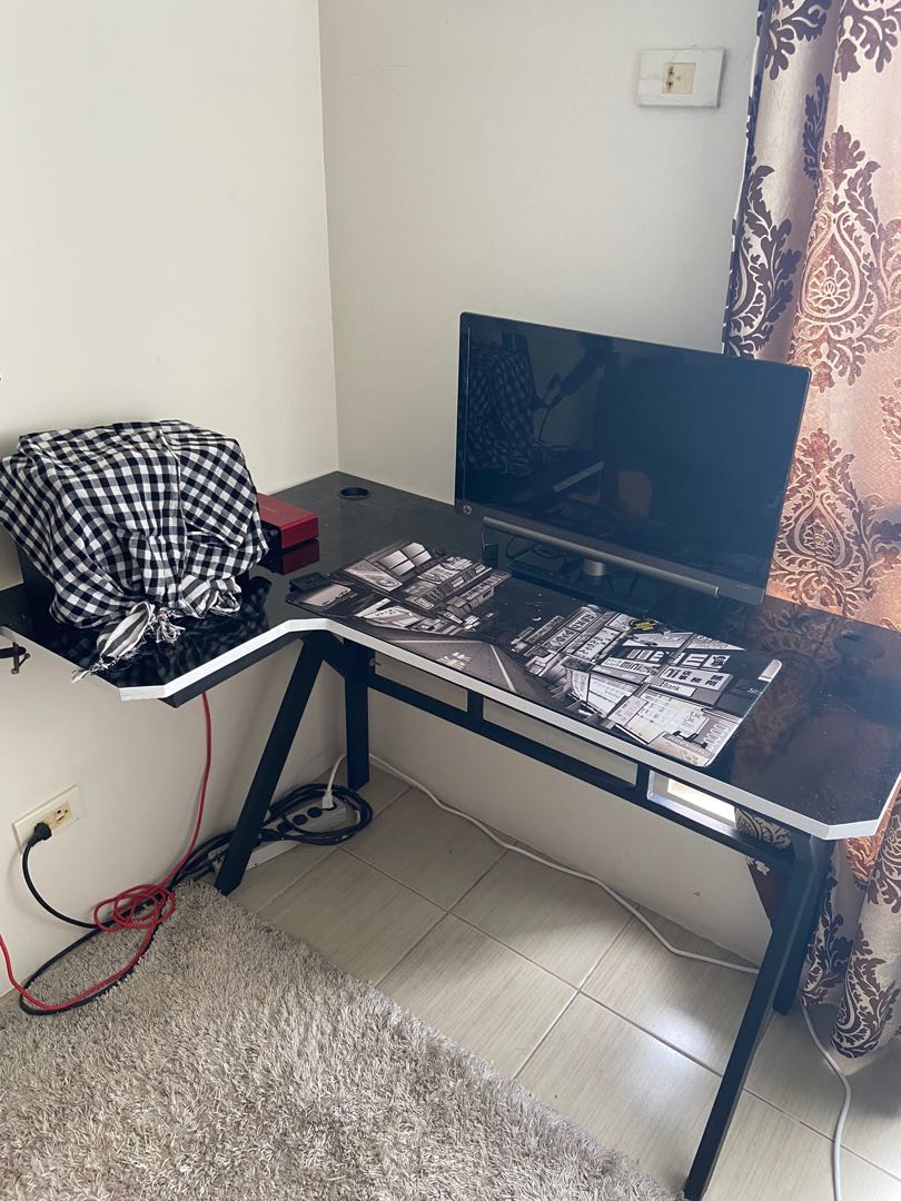 Custom Built Computer Table for Dual Monitor set-up, Furniture & Home ...
