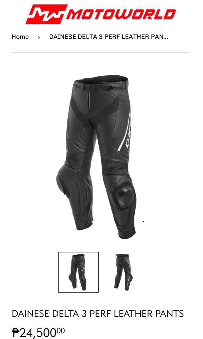DAINESE Delta 3 Perforated Leather Motorcycle Pants BRAND NEW size EUR ...