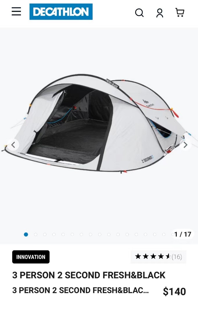 Decathlon Tent, Sports Equipment, Hiking & Camping on Carousell