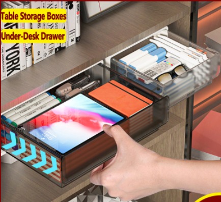 Drawer-Type Desktop under Table Office Tables Hanging Desk Bottom ...