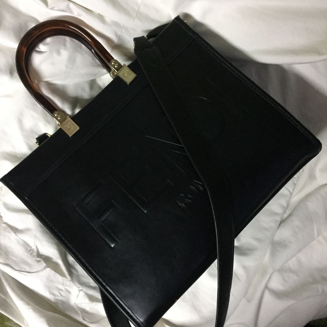 Fendi OTG Black Medium, Luxury, Bags & Wallets on Carousell