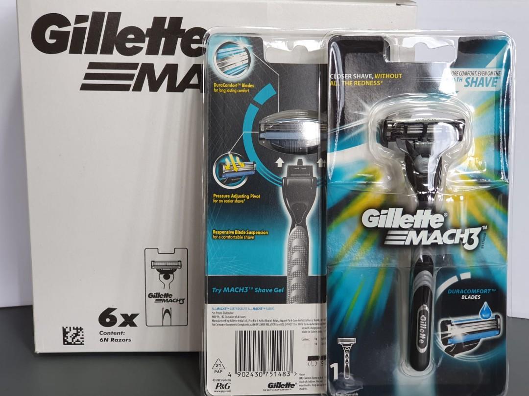 Gillette Mach 3 Shaver, Beauty & Personal Care, Bath & Body, Hair ...