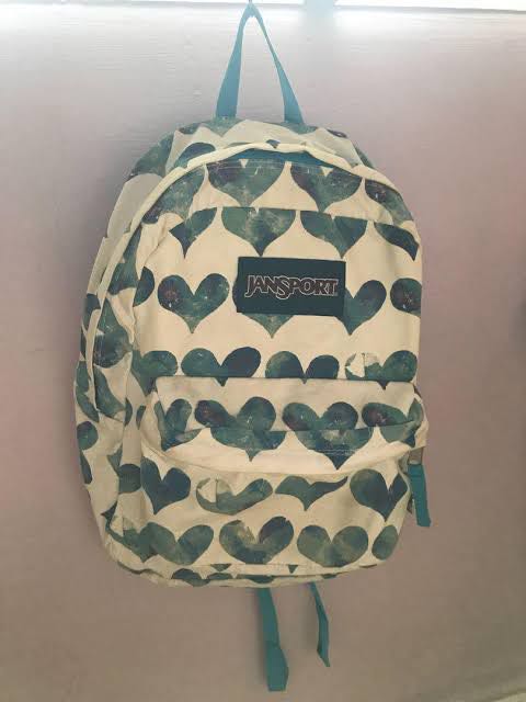 Jansport Blue Heart Backpack, Women's Fashion, Bags & Wallets ...