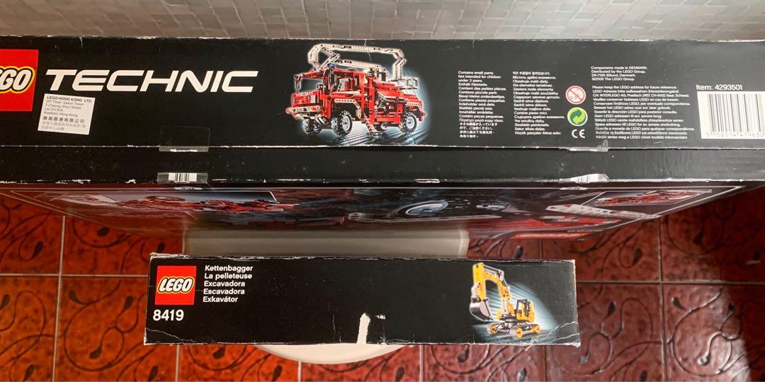 Lego(吉盒)8289 8419 Fire Truck Excavator, 興趣及遊戲, 玩具 & 遊戲類 - Carousell