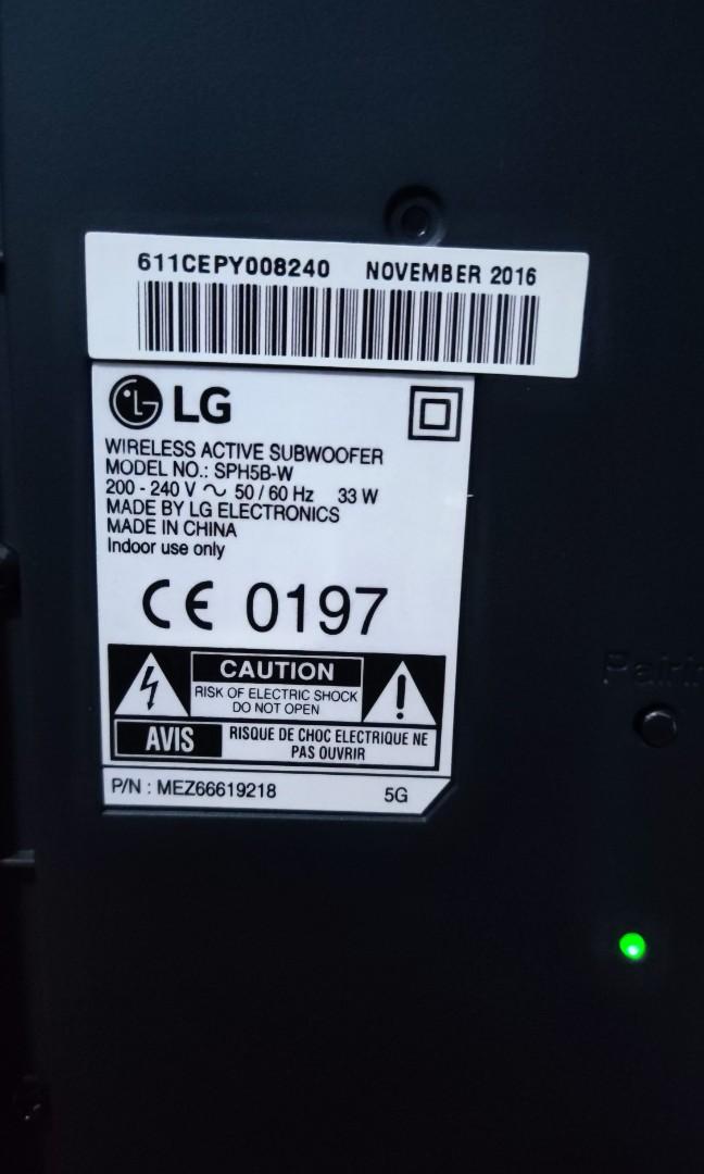 LG SPN5B-W 同 SPN8 subwoofer for SN10Y SN7 SN8Y SN9Y SN11RG SP8 SP9 GX ...