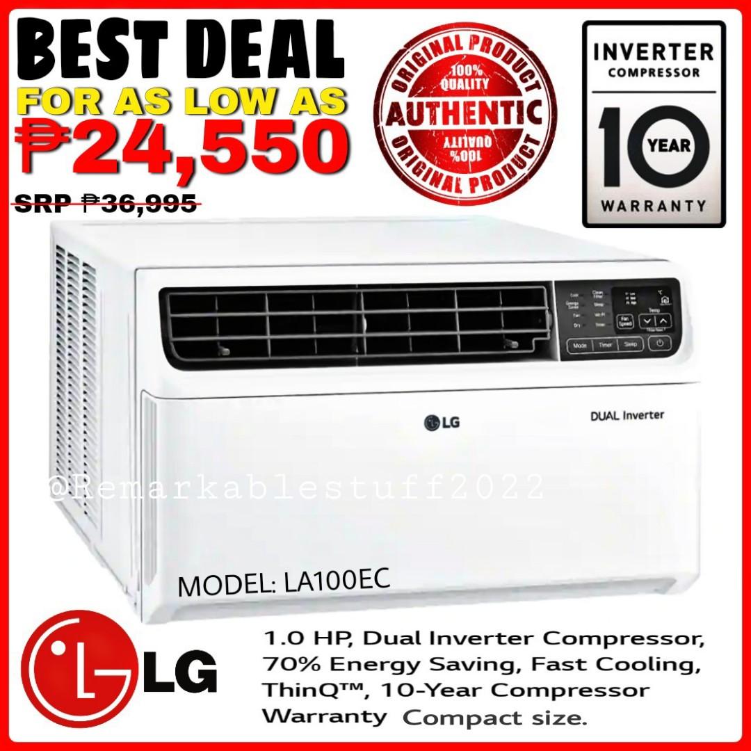 LG Window type Dual Inverter Airconditioner, TV & Home Appliances, Air ...