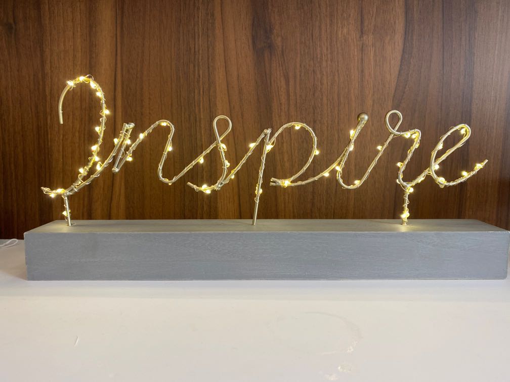 Lighted inspire sign from hooga, Hobbies & Toys, Stationery & Craft ...