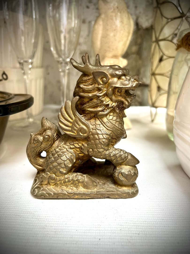 Lucky Chinese Beast Qi Lin Set, Furniture & Home Living, Home Decor ...