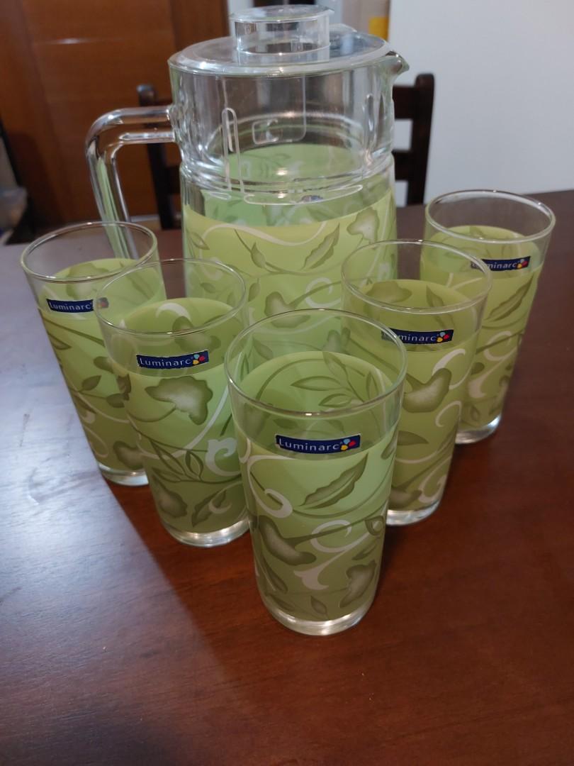 Luminarc pitcher and glass set, Furniture & Home Living, Kitchenware ...