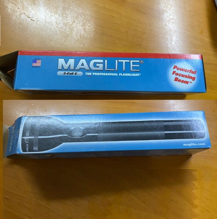 MAGLITE 3-cell C Professional Flashlight 手電筒(防水防震)_簡單的旋轉燈頭, 中電X3, (剩餘少量 ...