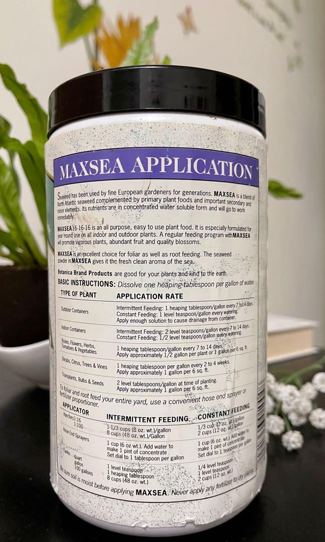 Maxsea fertiliser for carnivorous plants, Furniture & Home Living ...