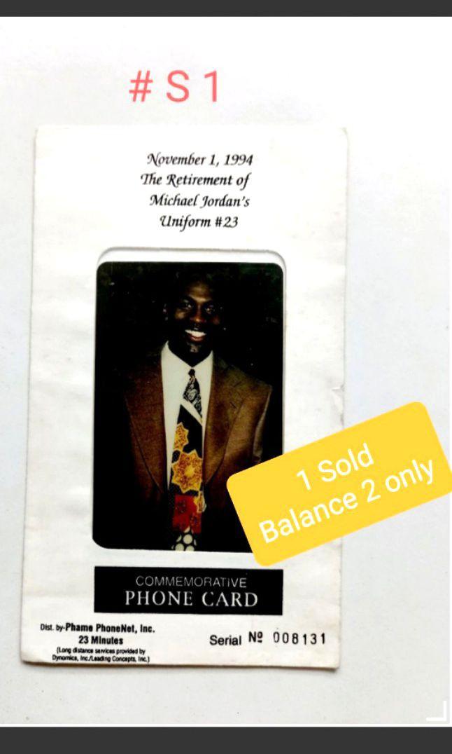 Michael Jordan Commemorative Retirement Phonecard Mint Envelope 1994 ...