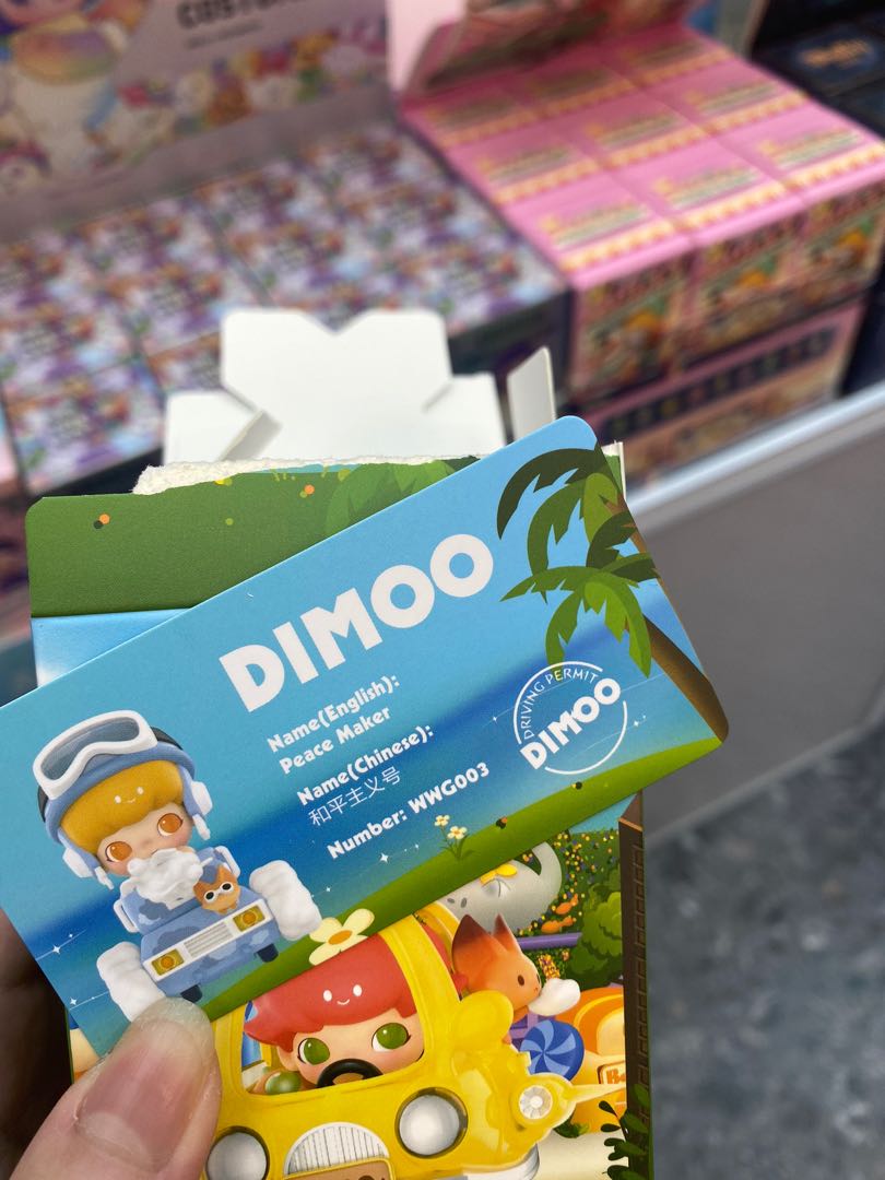 Popmart pop mart dimoo where we go peace maker blind box, Hobbies ...