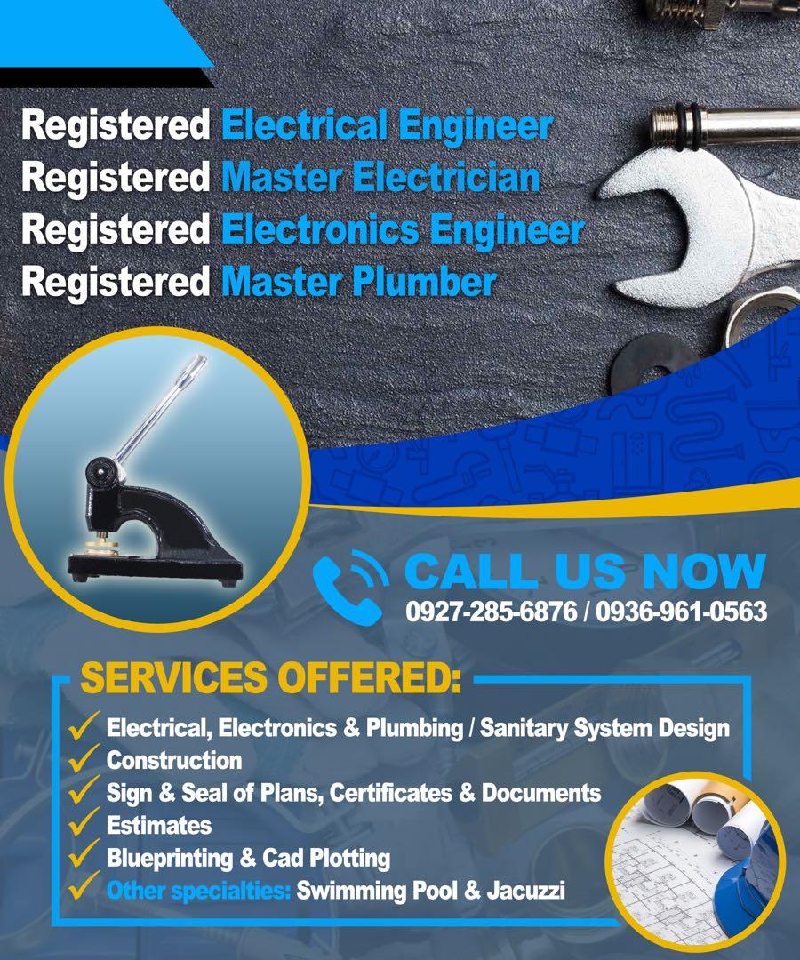 Registered Master Plumber RMP Plumbing Sanitary Design Contractor Sign ...