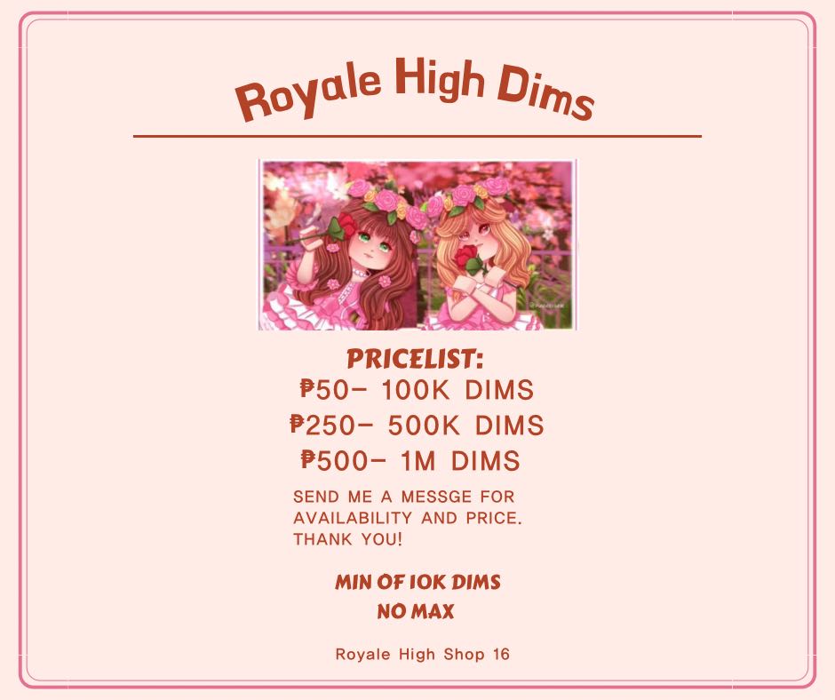 Royale High Dims Video Gaming Video Game Consoles Others On Carousell