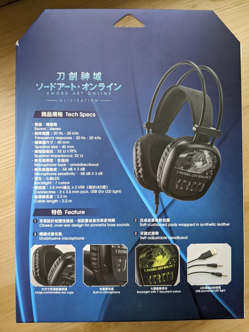 SAO Alicization Gaming Headset, Audio, Headphones & Headsets on Carousell