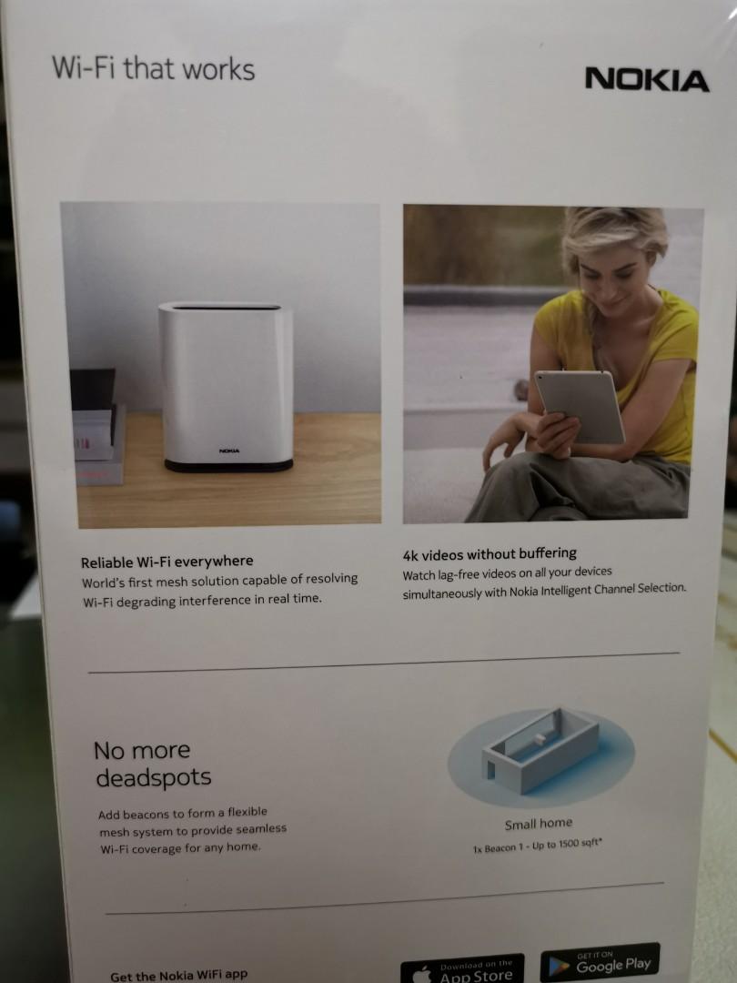 (SG seller) Nokia WiFi Beacon 1 WiFi Mesh Router System AC1200, TV ...