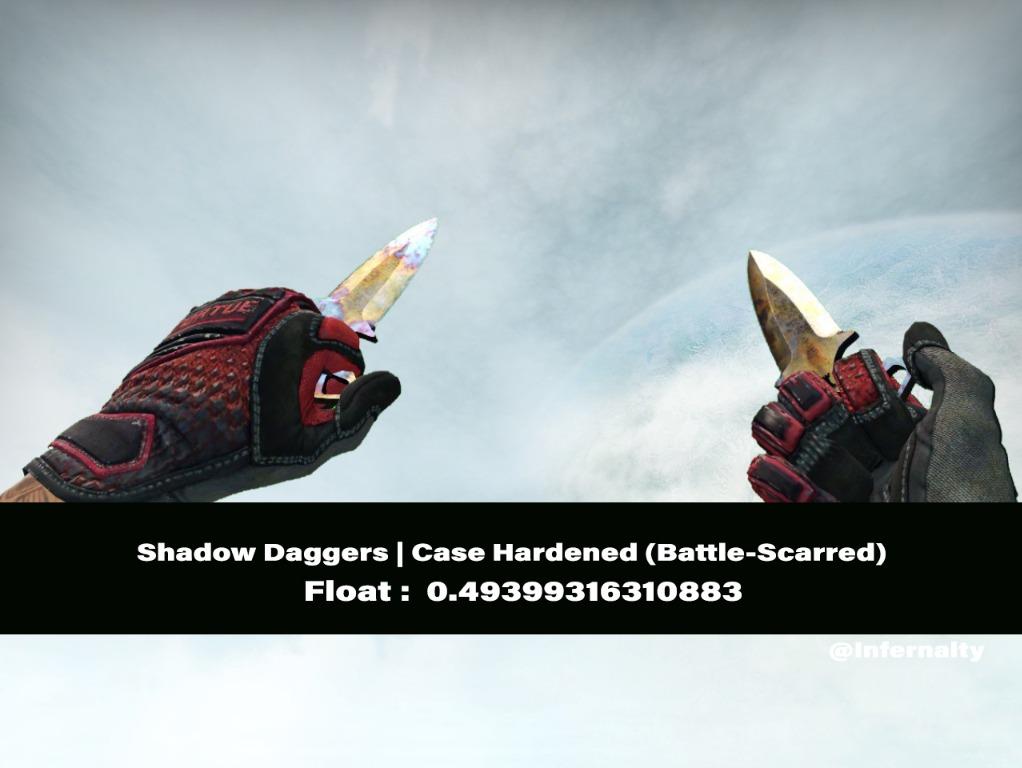 Shadow Daggers Case Hardened BS CSGO SKINS KNIVES, Video Gaming, Gaming ...