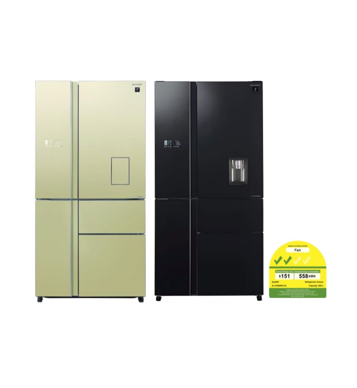SHARP SJ-FX660W-CG / SJ-FX660W-BK 650L CHAMPAGNE MULTI-DOOR ...