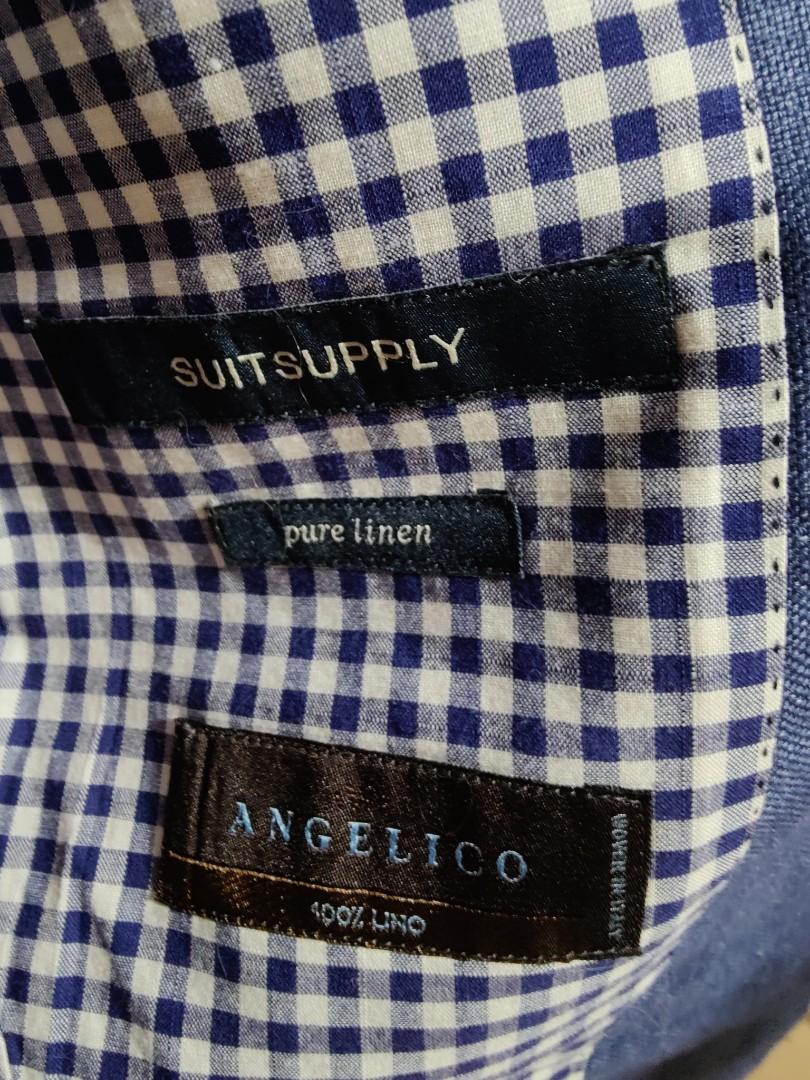 Suitsupply Blue Angelico Linen Sportcoat Blazer in Size 44 XS, Men's ...