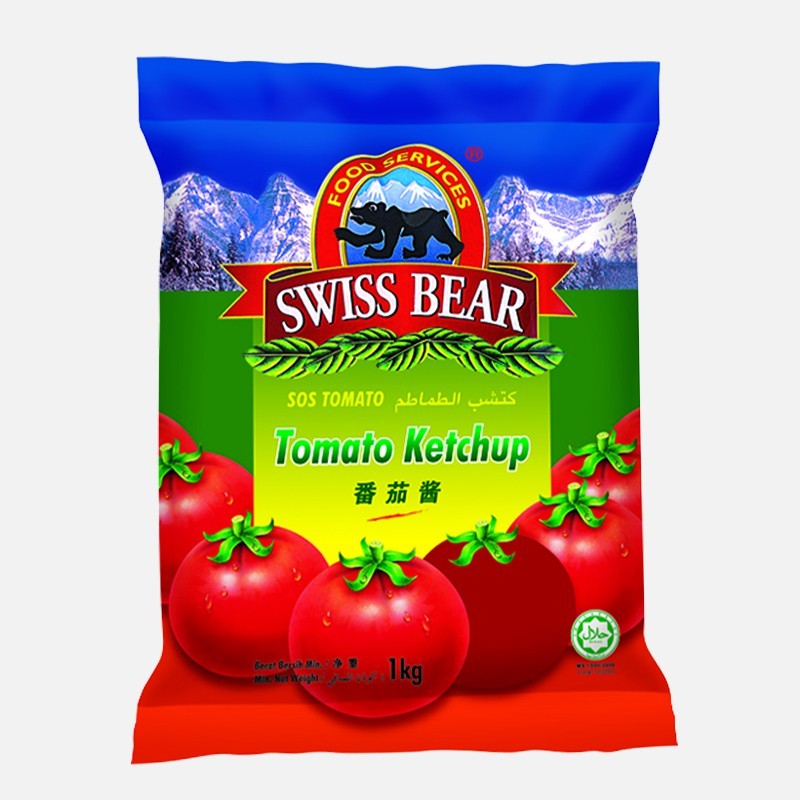 Swiss Bear Tomato Ketchup (Halal) 1kg, Food & Drinks, Packaged ...