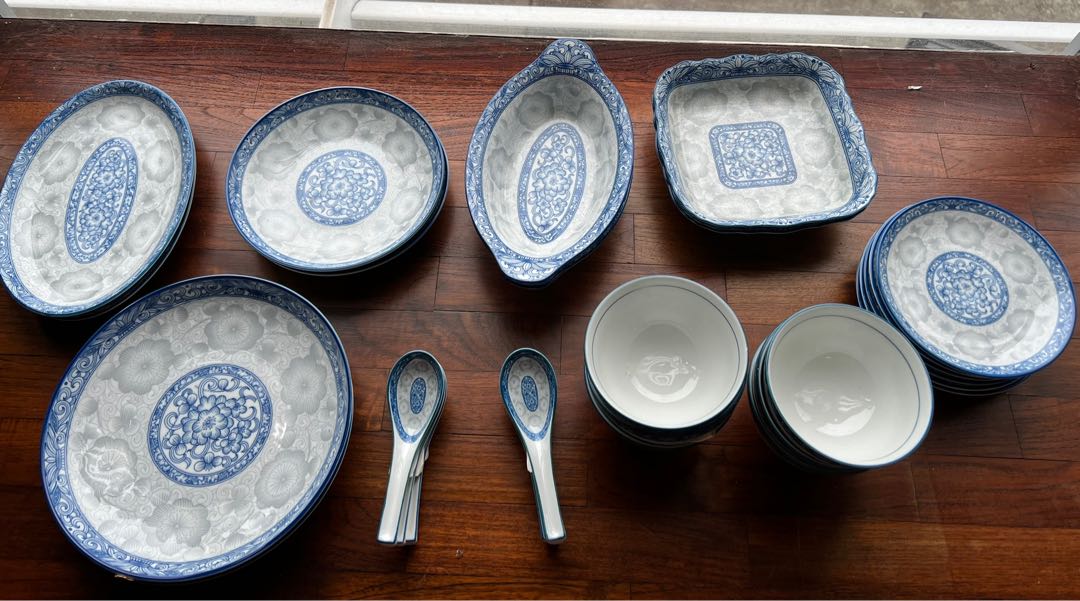 Takashimaya Chinese dinner set, Furniture & Home Living, Kitchenware ...