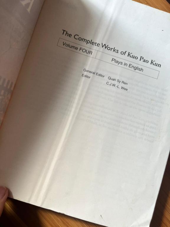 The Complete Works of Kuo Pao Kun, Hobbies & Toys, Books & Magazines ...