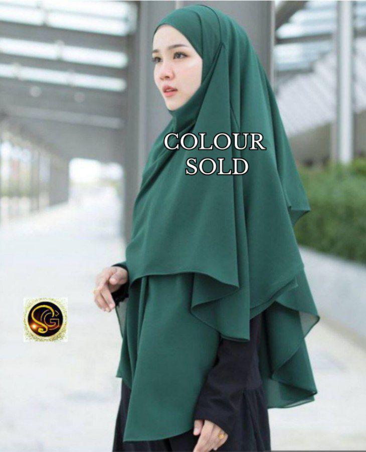 Tudung Labuh Instant 2 lapis berasingan, Women's Fashion, Muslimah ...
