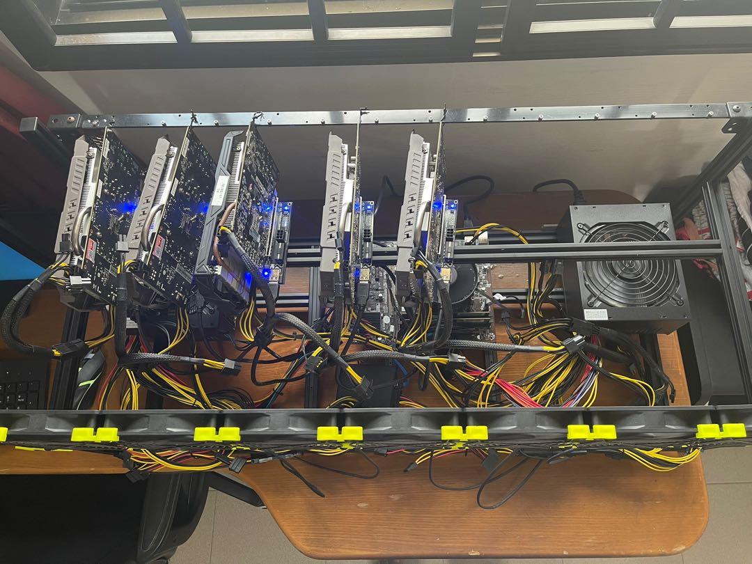 Very nice and beautiful mining rig set with Nvidia P-106 GPUs ...