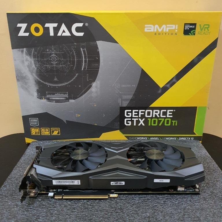 ZOTAC AMP GTX 1070 TI NVIDIA GAMING GRAPHICS CARD GPU, Computers & Tech ...