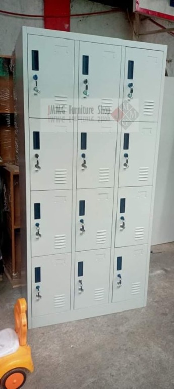 12 DOOR LOCKER CABINET KEYLOCK AND PADLOCK TYPE, Furniture & Home ...