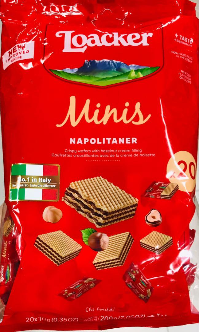 200g Loacker Minis Napolitaner Wafer 20pcs x 10g, Food & Drinks ...