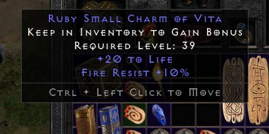 20 Life 10 Fire Resist Small Charm | Diablo 2 Resurrected | D2R, Video ...