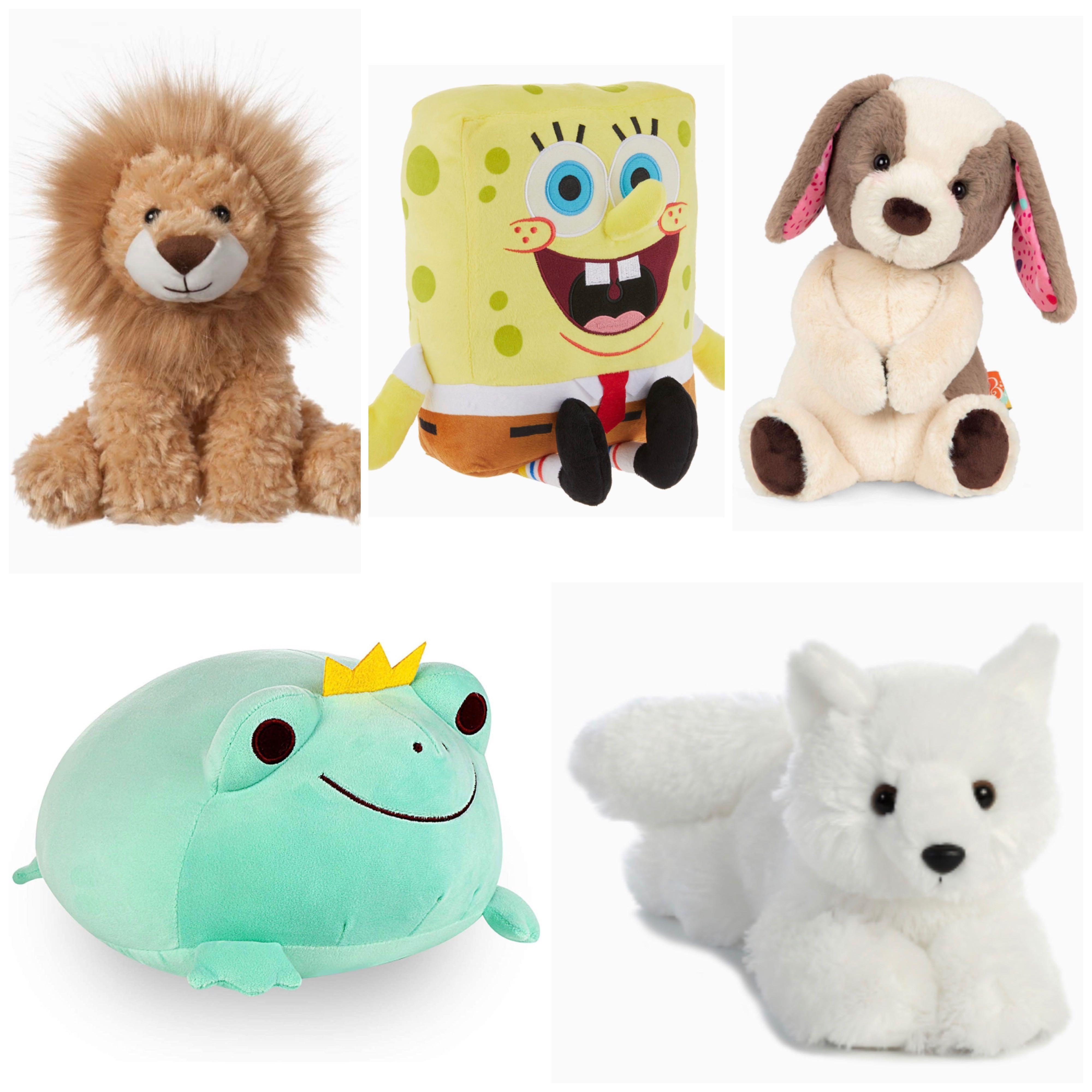 20cm/30cm Dog Frog Lion plush soft toy Husky Fox Spongebob squarepants ...