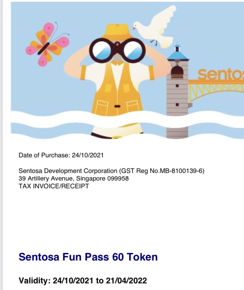 SENTOSA FUN PASS 60 TOKEN EXPIRING 21 APR, Tickets & Vouchers, Local ...