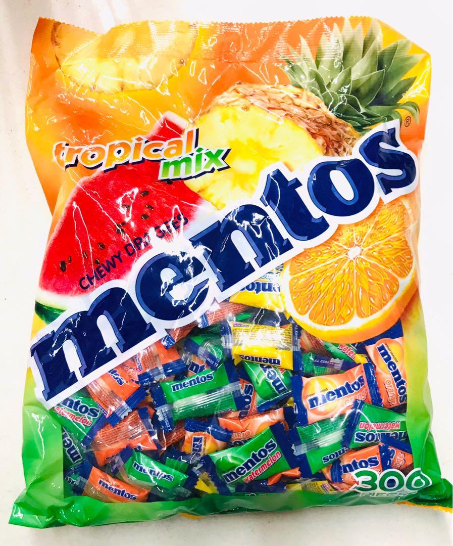 300pcs Mentos Tropical Fruit Mix Chewy Dragees Candy on Carousell