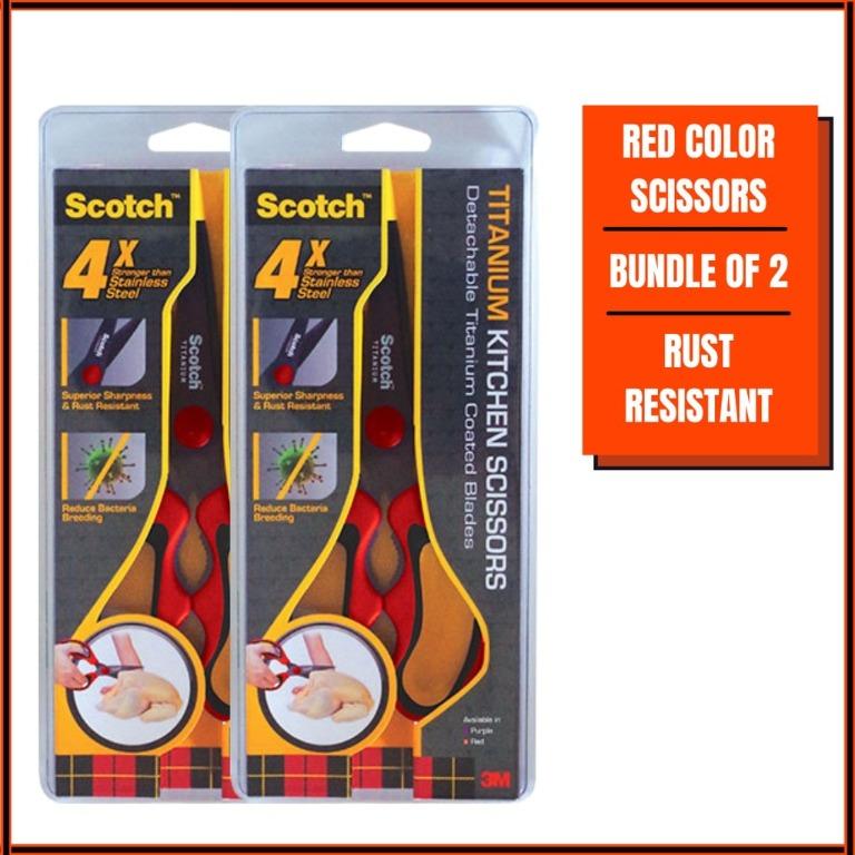 3M Scotch Titanium Kitchen Scissors Scissor Detachable Titanium Coated ...