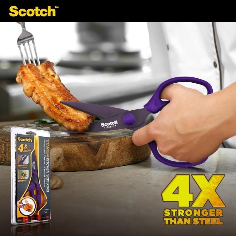 3M Scotch Titanium Kitchen Scissors Scissor Detachable Titanium Coated ...