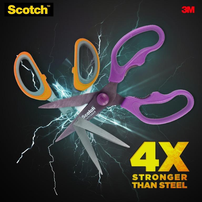 3M Scotch Titanium Kitchen Scissors Scissor Detachable Titanium Coated ...