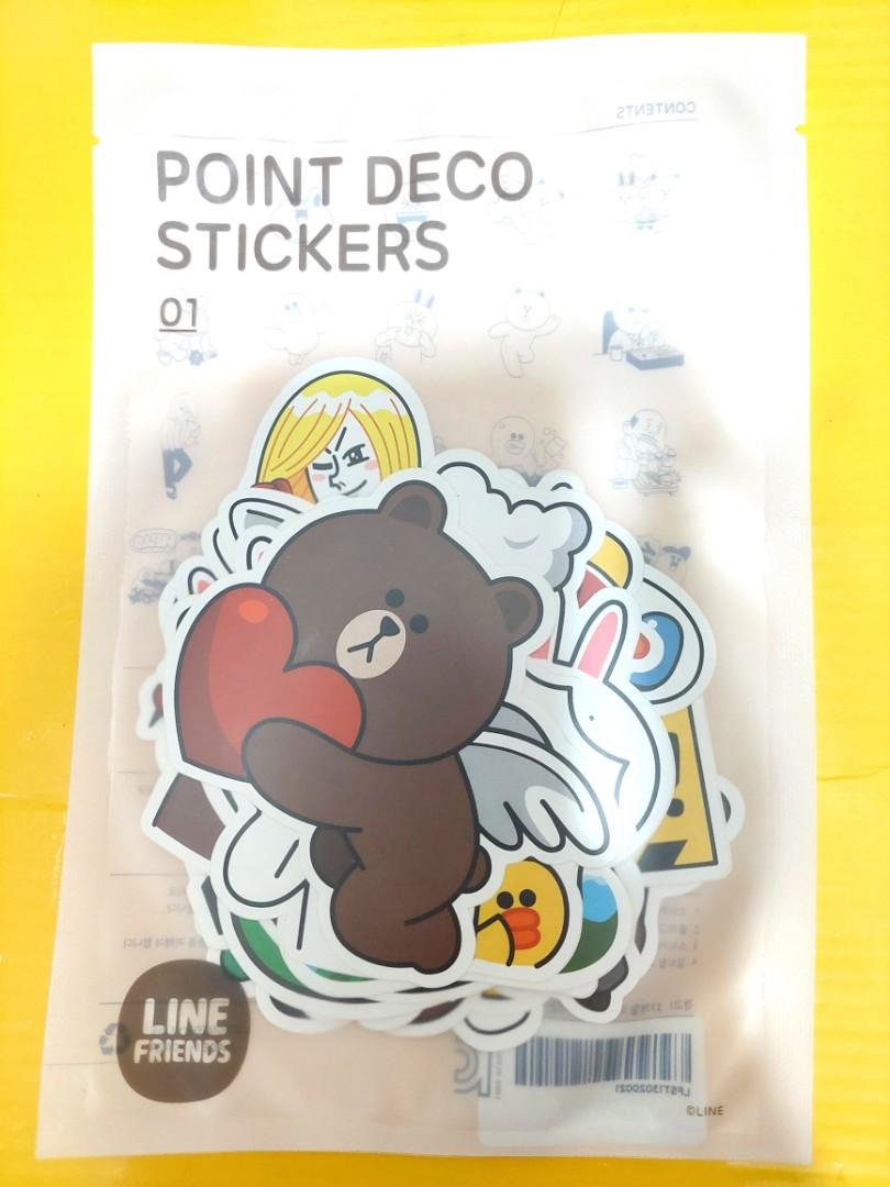 正版 LINE friends sticker 一包20張, 興趣及遊戲, 玩具 & 遊戲類 - Carousell