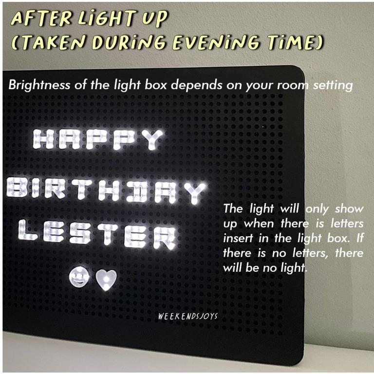 A4 size Led Message Light Box Board | Words Letter Ins Lightbox (party ...